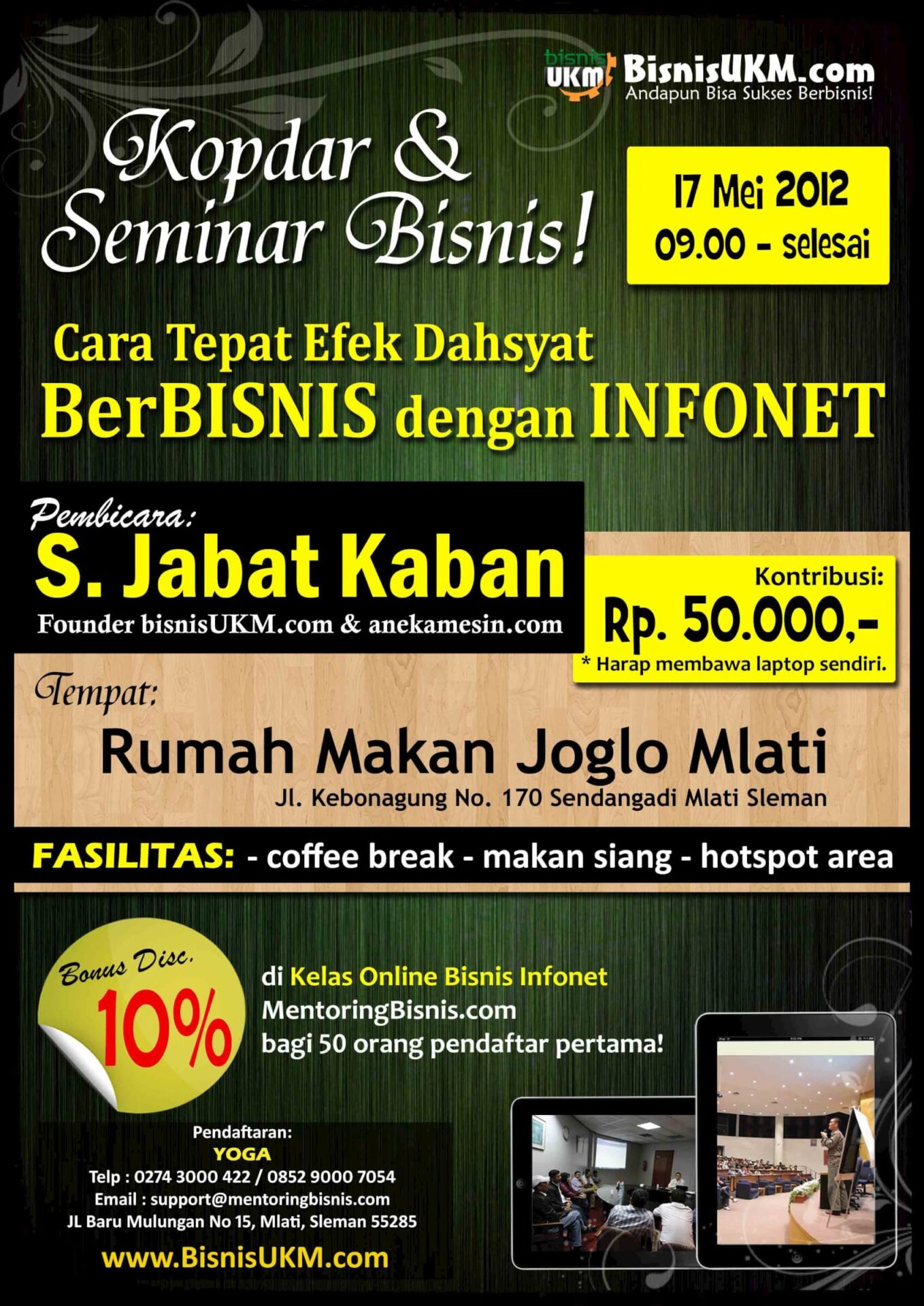 Kopi Darat (Kopdar) dan Seminar INFONET BisnisUKM